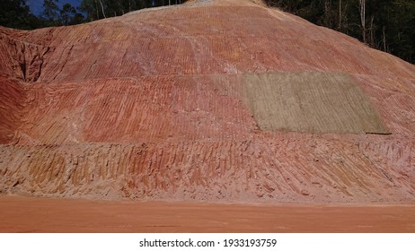 Slope Cutting Process Construction Site Including Stock Photo ...