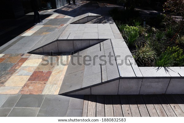 Sloping Rest Facilities Planter Boxes Stock Photo 1880832583 | Shutterstock