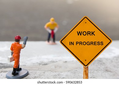 Small Figures Work Progress Message Stock Photo 590632853 | Shutterstock