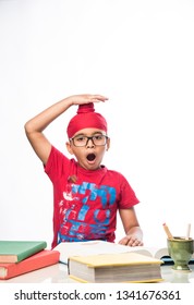 Small Indiansikh Boy Studying Study Table Stock Photo 1341676361 ...