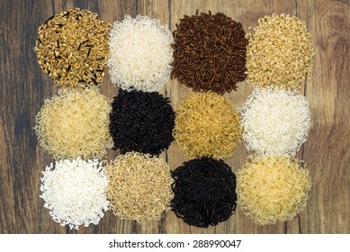 Small Portion Different Types Rice Over Stock Photo (Edit Now) 288990047