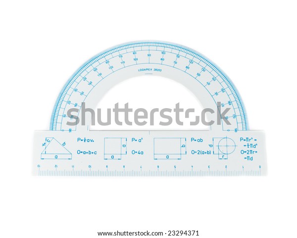 Small Protractor On White Background Stock Photo 23294371 | Shutterstock