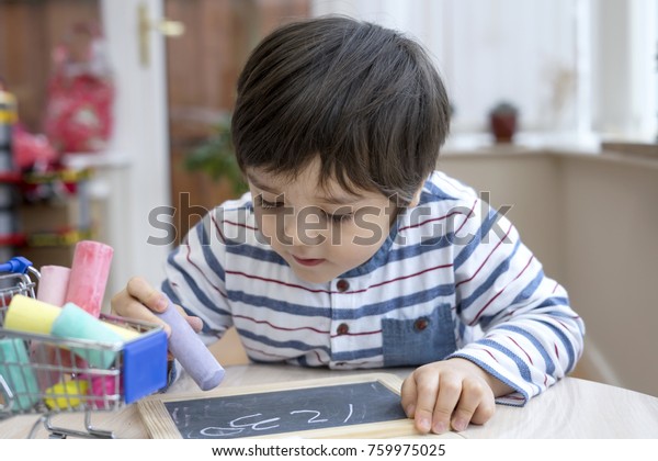 Smart Boy Learning How Write Numbers Stock Photo 759975025 | Shutterstock