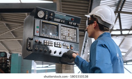 Smart Factory Worker Using Machine Factory Stock Photo 1801510138 ...