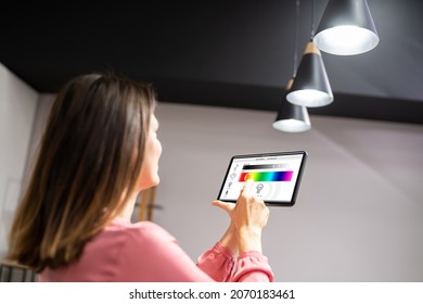 Smart Light Control Using Tablet House Stock Photo 2070183461 ...
