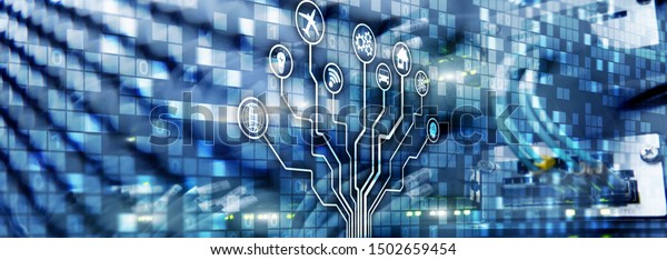 Smart Server Concept Iot Internet Things Stock Photo 1502659454 ...