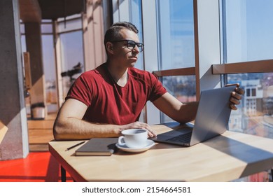 Smart Software Developer Sitting Desktop Coworking Stock Photo ...