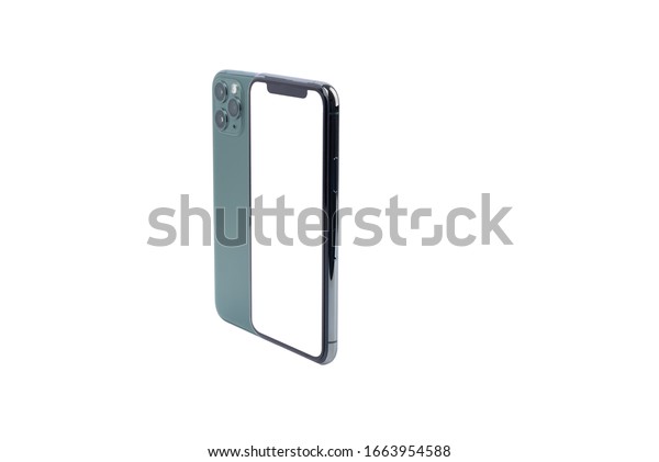 Smartphone Front Back Perspective View Isolated Stock Photo 1663954588 ...