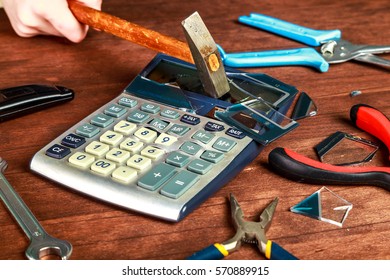 92 Smashed calculator Images, Stock Photos & Vectors | Shutterstock