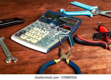 92 Smashed calculator Images, Stock Photos & Vectors | Shutterstock