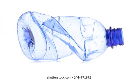 Smashed Empty Plastic Bottle Isolated On Stock Photo 1444971992 ...