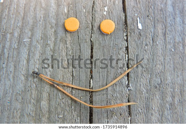 Smiley Face On Rough Surface Boards Stock Photo 1735914896 | Shutterstock