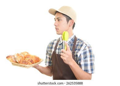 Asian Man Baking Bread Stock Photo 267554198 | Shutterstock