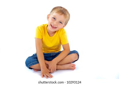 6,208 Child sitting crossed legs Images, Stock Photos & Vectors ...