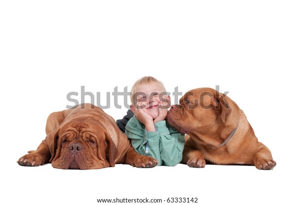 Smiling Boy Lying Between Two Huge Stock Photo (Edit Now) 63333142