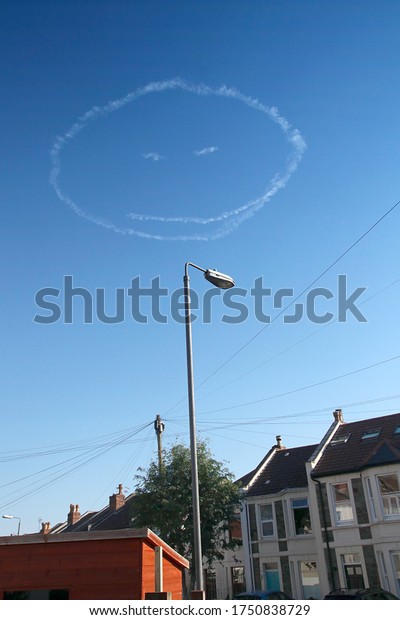 Smiling Cloud Face Drawn By Skywriter Stock Photo 1750838729 | Shutterstock
