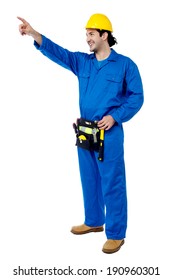 Smiling Construction Worker Pointing Stock Photo 190960301 | Shutterstock