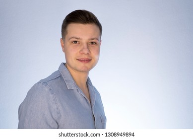 Smiling Guy On White Background Beautiful Stock Photo 1308949894 ...