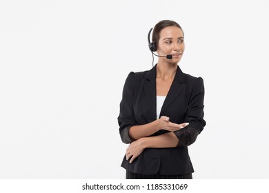 Smiling Lady Microphone Stock Photo 1185331069 | Shutterstock