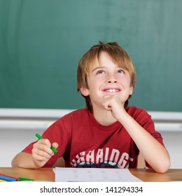 Smiling Student While Thinking Solve Problem Stock Photo 141294334 ...