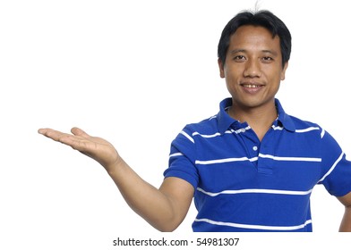 Smiling Young Boy Doing Presentation Holding Stock Photo 54981307 ...