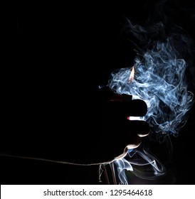 Smoke Colloidal Particles Solid Liquid Smoke Stock Photo 1295464618 ...