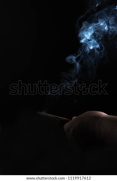 Smoke Colloidal Particles Solid Liquid Smoke Stock Photo 1119917612 ...
