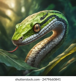 Person Goofy Smile Holding Snake AI-generated image 2485054413 ...