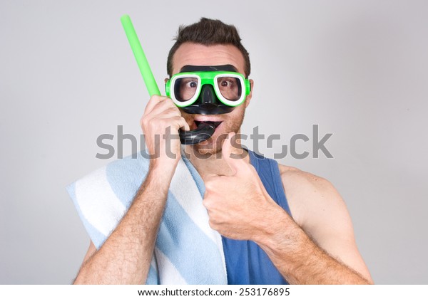 Snorkel Man Stock Photo (Edit Now) 253176895