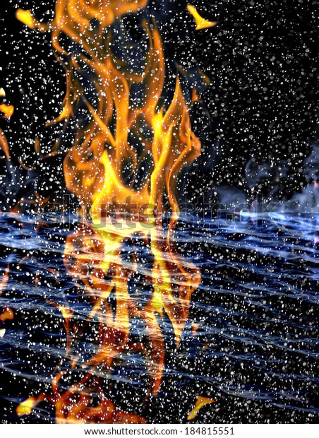 Snow On Fire Background Reflection On Stock Photo 184815551 | Shutterstock