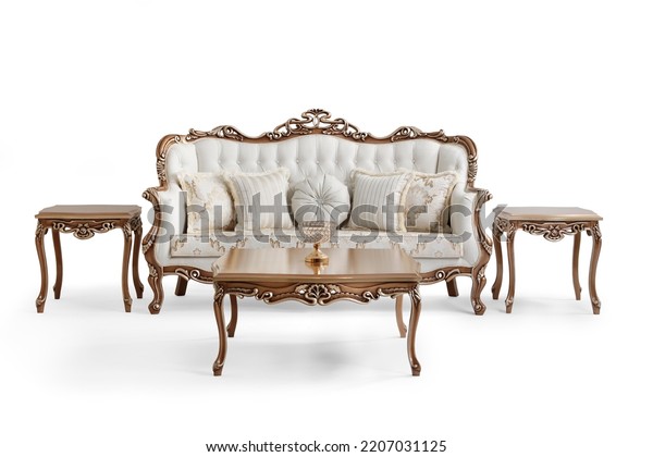 Sofa Coffee Table Set Isolated On Stock Photo 2207031125 | Shutterstock