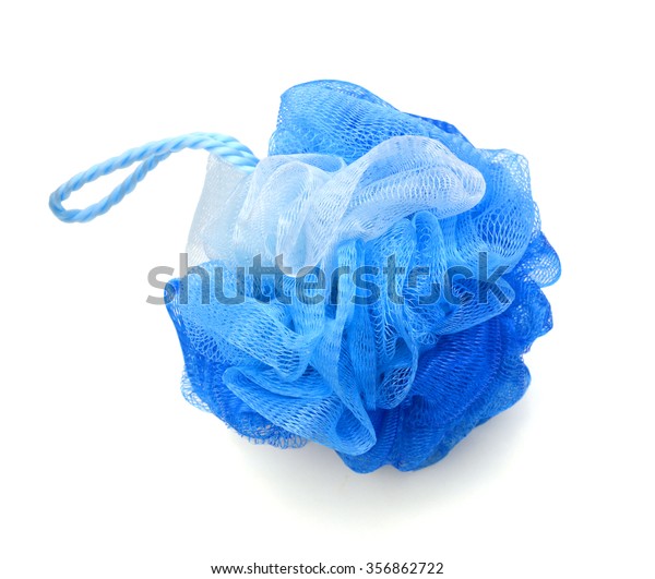 Soft Blue Bath Puff Sponge Isolated Stock Photo 356862722 | Shutterstock