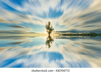 Soft Focus Landscape Background Reflection On Stock Photo 430704772 ...