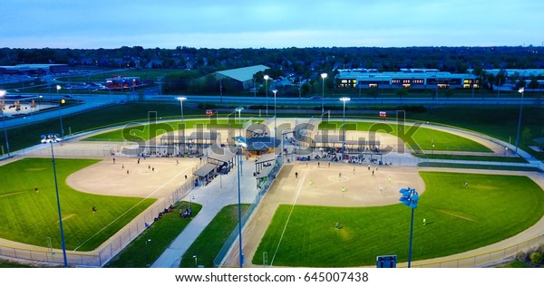 Softball Fields Night Stock Photo 645007438 | Shutterstock