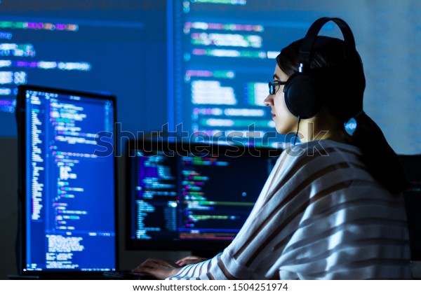 Software Developer Freelancer Woman Female Glasses Stock Photo (Edit ... Software Developer Freelancer Woman Female Glasses Stock Photo (Edit ...