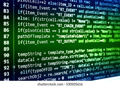 Abstract Computer Programming Code Script Programming Foto de stock 529481830 | Shutterstock