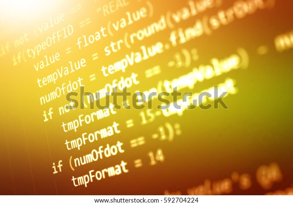 Software Developer Programming Code Abstract Computer Stock Photo (Edit ...