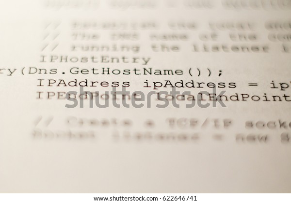 Software Development Csharp C Net Code Stock Photo (Edit Now) 622646741