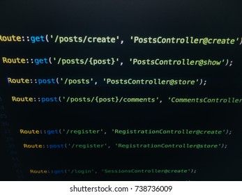 Abstract Computer Script Code Programming Code Stock Photo (Edit Now ...