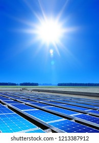 Solar Cell Array Field Renewable Energy Stock Photo 1213387912 ...