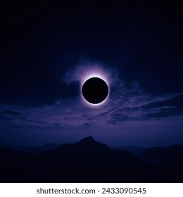 Solar Eclipse Center Sky Enveloped Deep AI 생성 이미지 2433090783 | Shutterstock