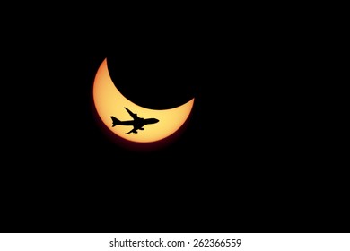 Solar Eclipse Flying Against Plane Stock Photo 262366559 | Shutterstock