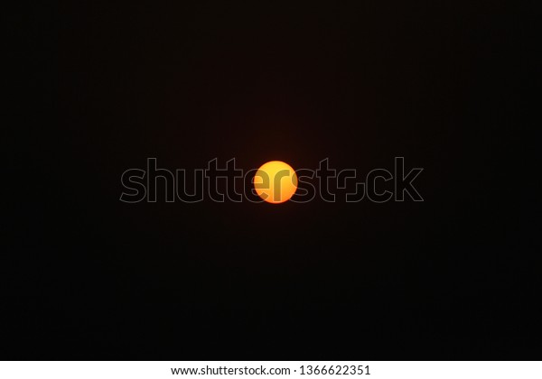 Solar Eclipse Orange Sun Black Dark Stock Photo 1366622351 | Shutterstock