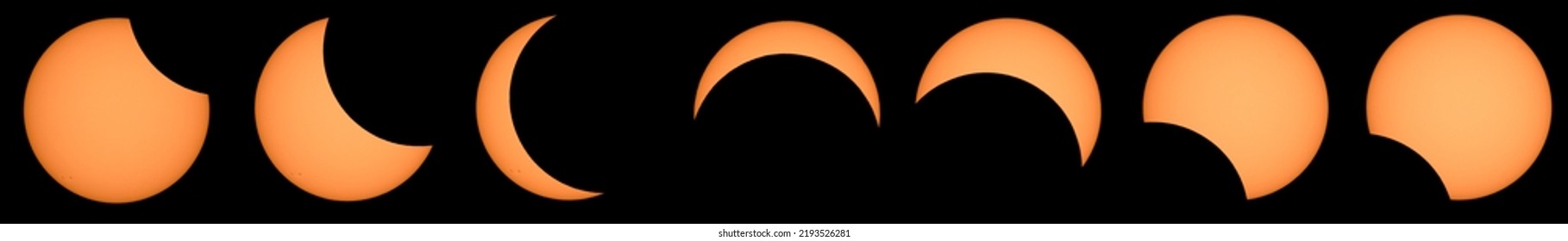 Solar Eclipse Phases Composite Solar Eclipse Stock Photo 2193526281 ...