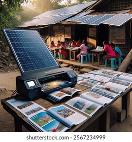 Solar Powered Epson Printer Deployed Remote AI-generated image ...