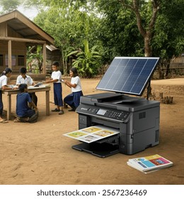 Solar Powered Epson Printer Deployed Remote AI-generated image ...