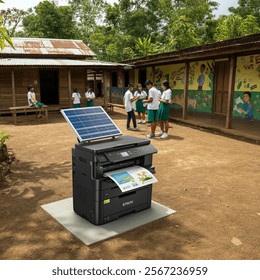 Solar Powered Epson Printer Deployed Remote AI-generated image ...