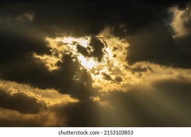 Solar Rays Through Dark Clouds Stock Photo 2153103853 | Shutterstock