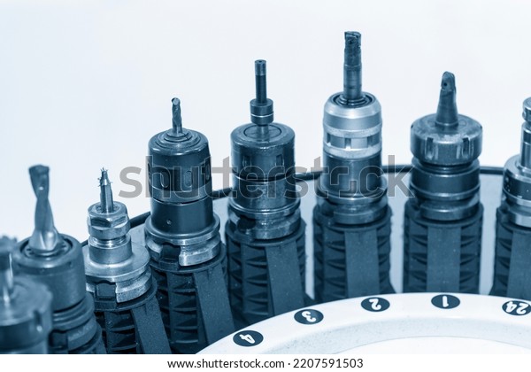Solid Endmill Tool Tooling Magazine Machining Stock Photo 2207591503 ...