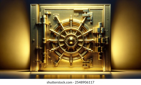 Open Golden Vault Vault Door Open AI-generated image 2575971921 ...
